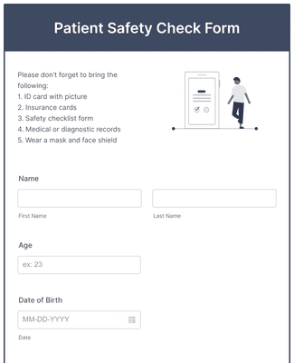 Patient Safety Check Form Template | Jotform