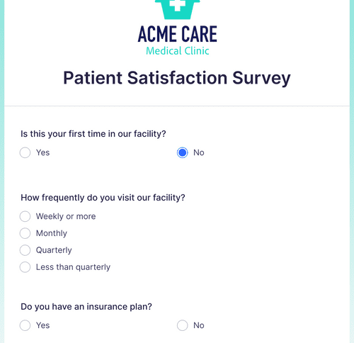 Patient Satisfaction Survey Form Template | Jotform
