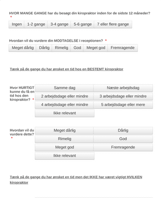 Patienttilfredshedsundersøgelse - MFK Form Template | Jotform