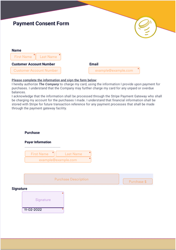 Payment Consent Form - Sign Templates | Jotform