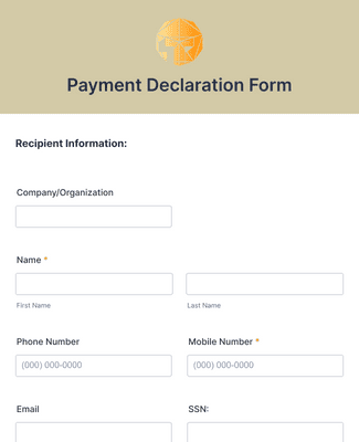 Payment Declaration Form Template | Jotform