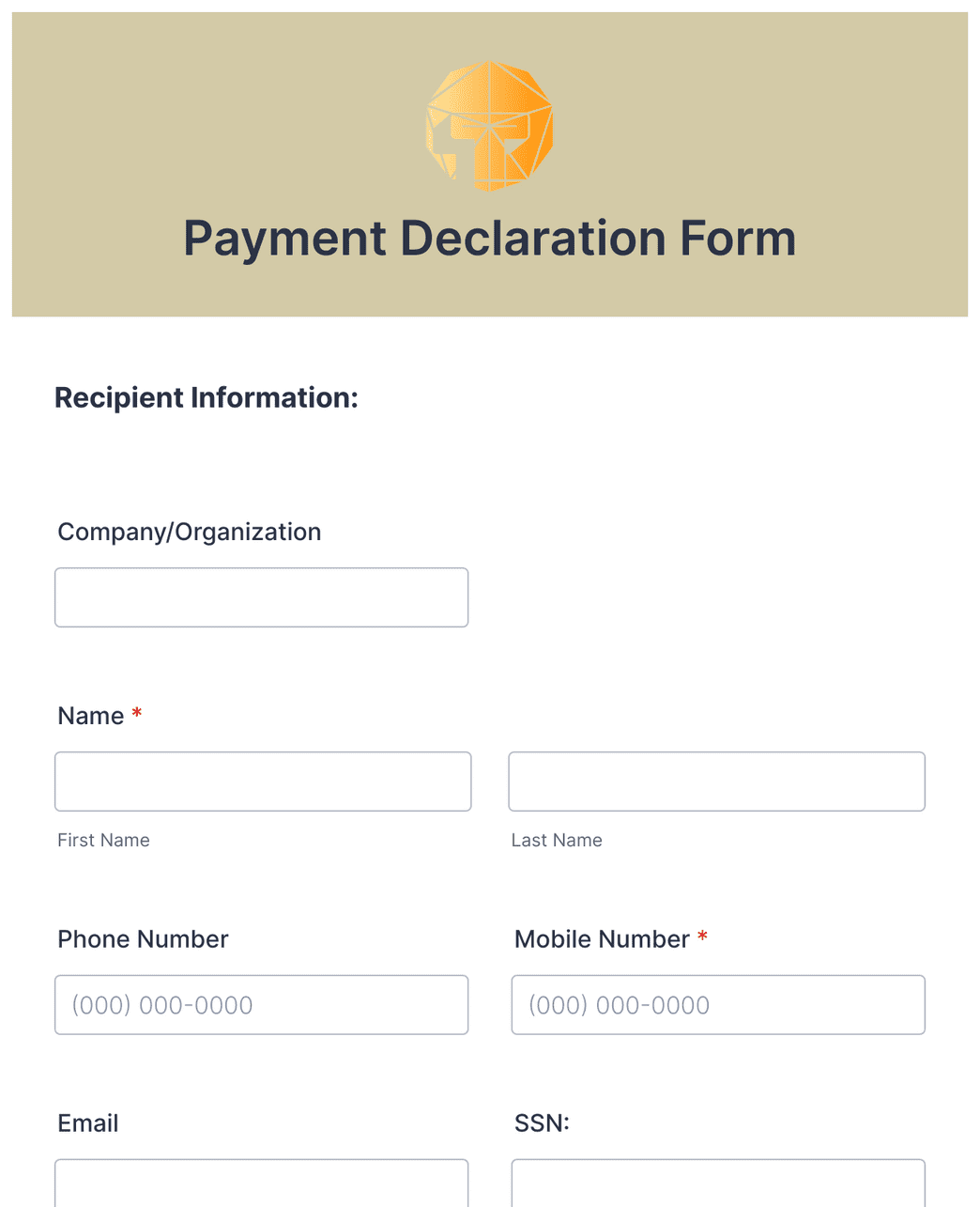 Payment Declaration Form Template | Jotform