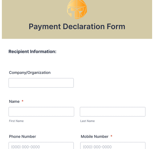 Payment Declaration Form Template | Jotform