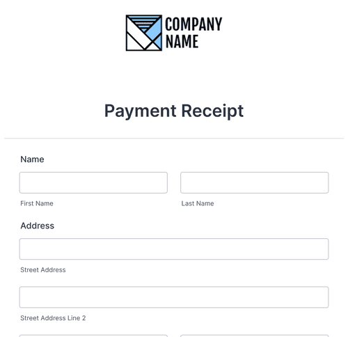 Payment Receipt Form Template | Jotform