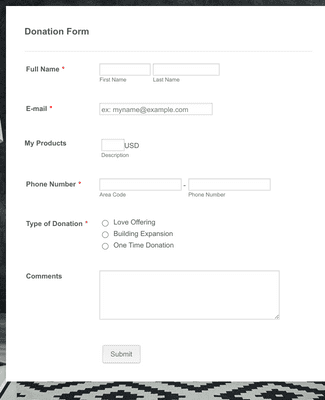 Paymentwall Online Donation Form Template | Jotform