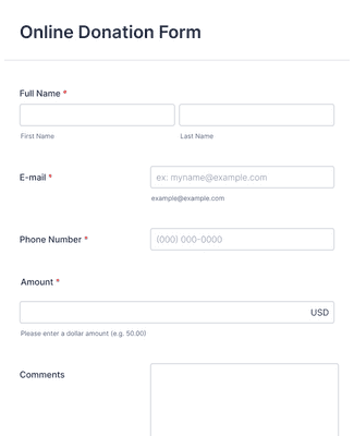 PayPal Donation Form Template | Jotform