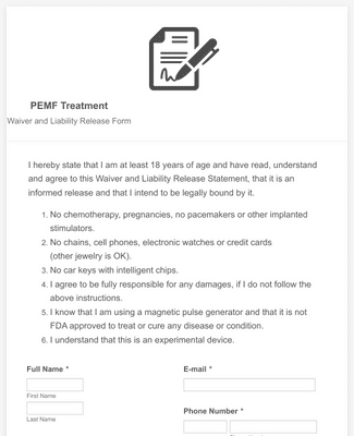 Animal PEMF Liability Release and Waiver Form Template | Jotform