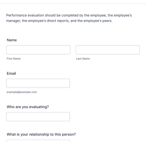 Performance Review Form Template | Jotform