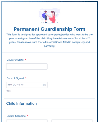 Permanent Guardianship Form Template | Jotform