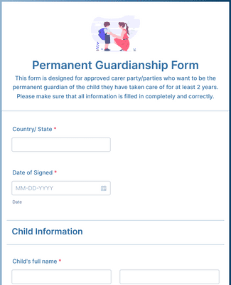 Permanent Guardianship Form Template | Jotform