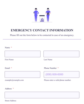 Personal Emergency Contact Form Template | Jotform