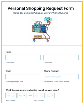 Personal Shopping Request Form Template | Jotform
