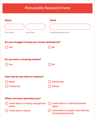 Personality Research Form Template | Jotform