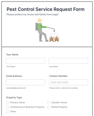 Pest Control Service Request Form Template | Jotform