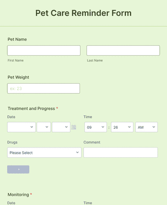 Pet Exam Form Template | Jotform