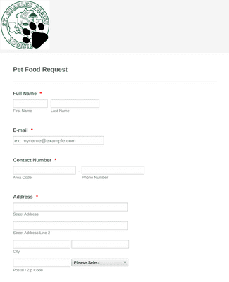 Pet Food Request Form Template | Jotform