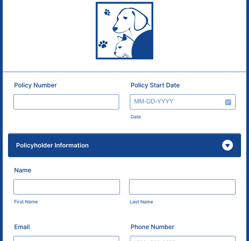 Pet Insurance Claim Form Template | Jotform
