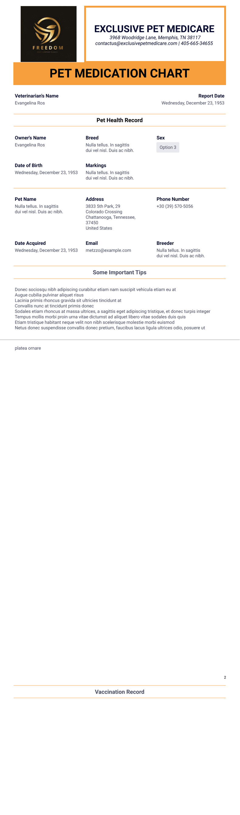 Pet Medication Chart Template - PDF Templates | Jotform