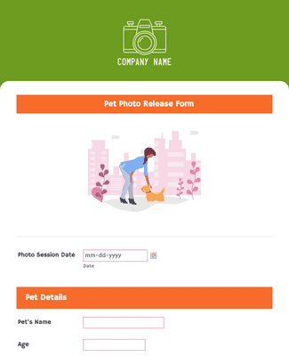 Pet Photo Release Form Template | Jotform