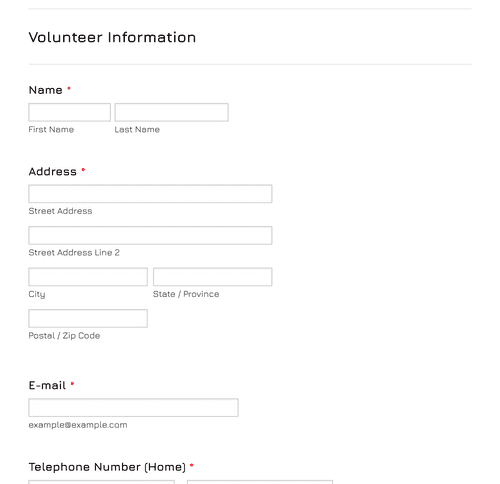 Volunteer Animal Rescue Application Form Template | Jotform
