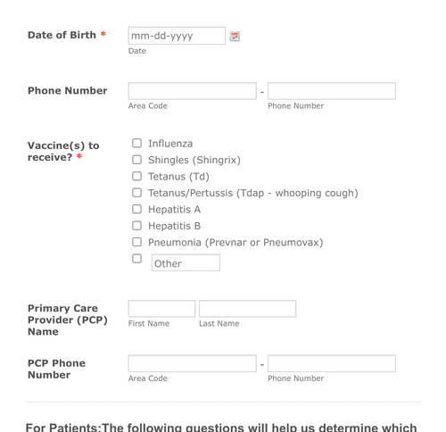 Pharmacy Vaccine Consent Form Template | Jotform