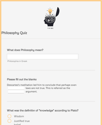 Philosophy Quiz Form Template | Jotform