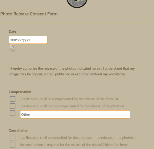 Photo Release Consent Form Template | Jotform