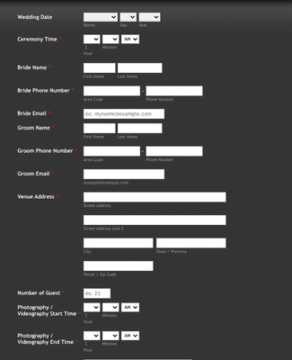 Photography and Videography Request Form Template | Jotform