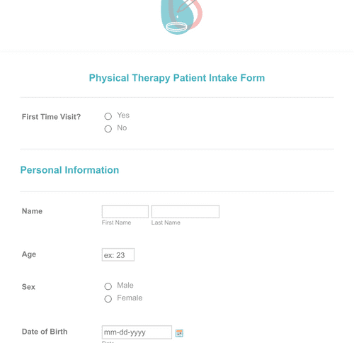 Physical Therapy Intake Form Template | Jotform