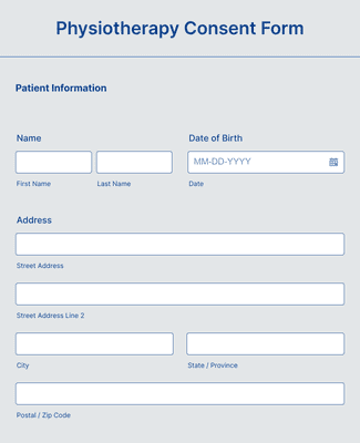 Physiotherapy Consent Form Template | Jotform