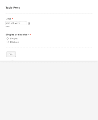 Ping Pong Form Template | Jotform