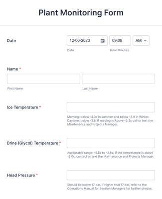 Plant Monitoring Form Template | Jotform