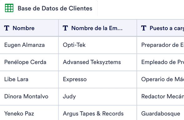 Más de 20 plantillas gratuitas de tablas | Jotform Tables