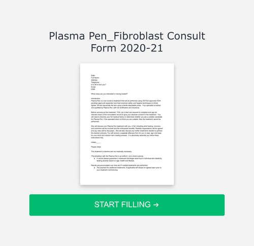 Plasma Pen_Fibroblast Consult Form 2020-21 Form Template | Jotform