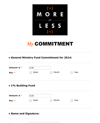 Quick and Easy Church Pledge Form Template | Jotform