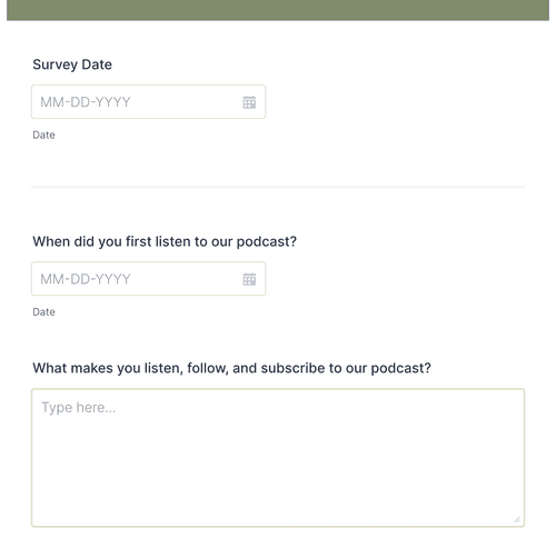 Podcast Listener Survey Form Template | Jotform