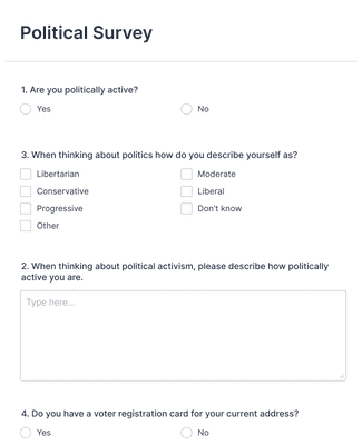 Political Survey Form Template | Jotform