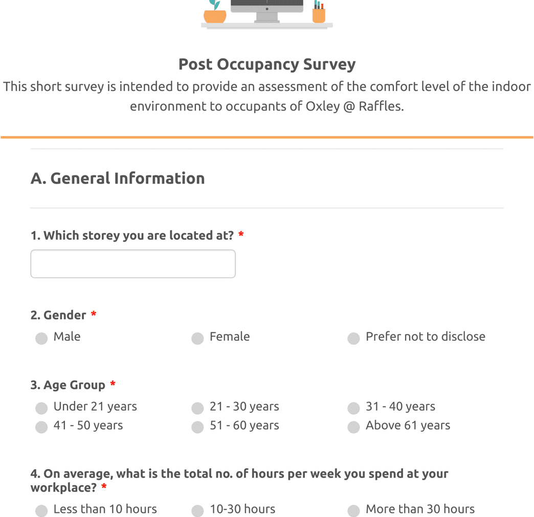 Post Occupany Evaluation survey Form Template | Jotform