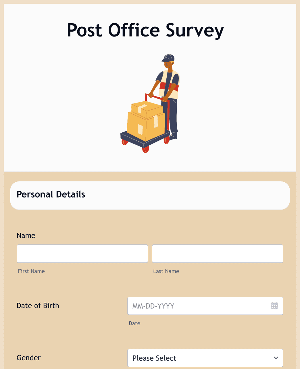 Post Office Survey Form Template | Jotform
