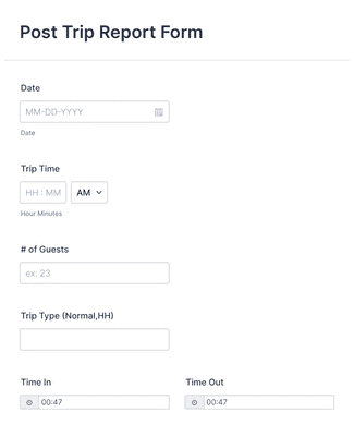 Post Trip Report Form Template | Jotform
