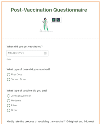 Post-Vaccination Questionnaire Form Template | Jotform