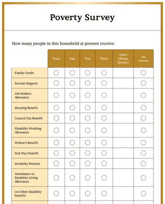 Poverty Survey Form Template | Jotform