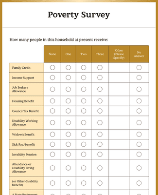 Poverty Survey Form Template | Jotform