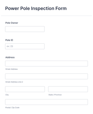 Power Pole Inspection Form Template | Jotform
