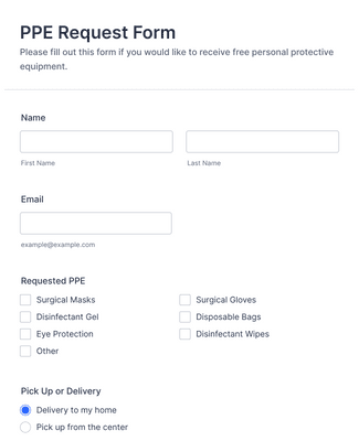 PPE Request Form Template | Jotform