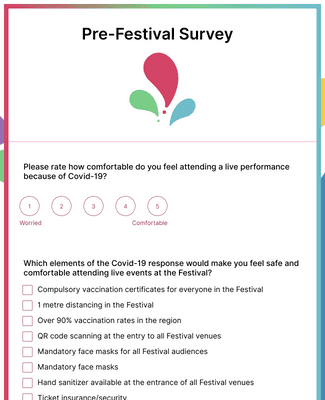 Pre Festival Survey Form Template | Jotform