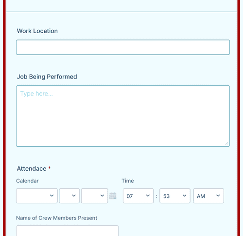 Pre Job Brief Template Form Template | Jotform