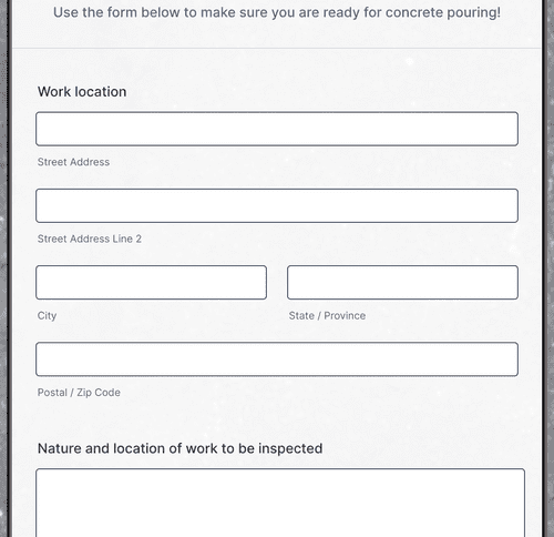 Pre Pour Inspection Checklist Form Template | Jotform