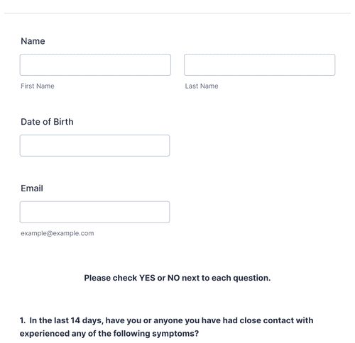 Pre-Screening Form Template | Jotform