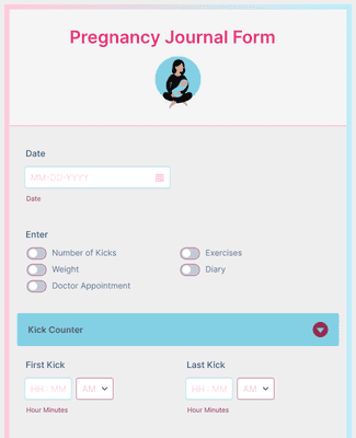 Pregnancy Journal Form Template | Jotform